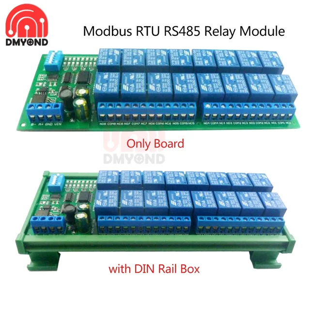 Modbus Rtu 12V 10A 16 Channal Din Box Plc Beállítási Társaság Rs485 ...