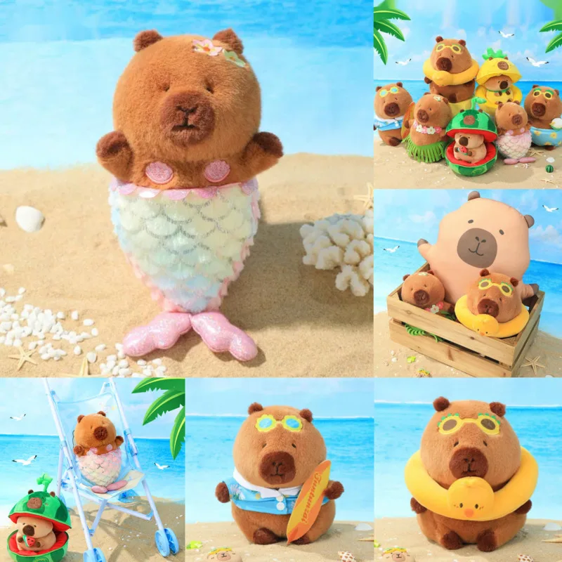 Capybara-Plush-Toy-Summer-2024-Mermaid-Surfing-Swimming-Circle ...