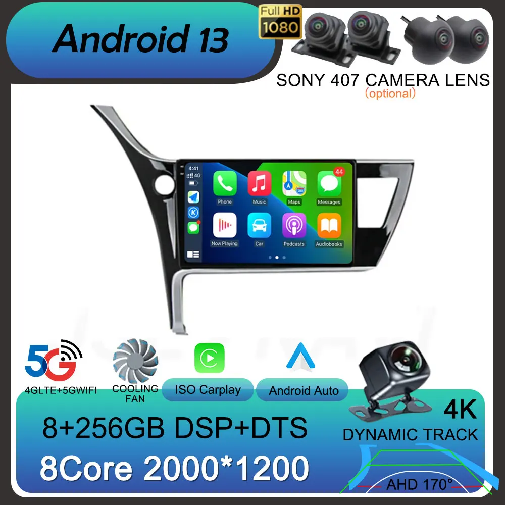 Android 13 Carplay Auto For Toyota Corolla 11 Auris E180 2017 2018 2019 ...