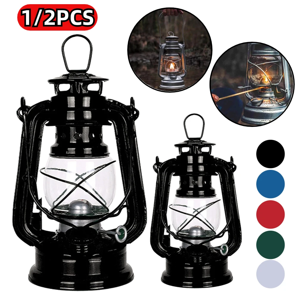 1-2PCS-Vintage-Kerosene-Lantern-Hurricane-Lantern-Metal-Kerosene ...