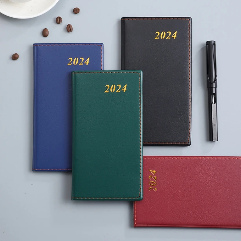 Notebook-2024-New-Weekly-Planner-Agenda-A6-Papelaria-Leather-Books ...