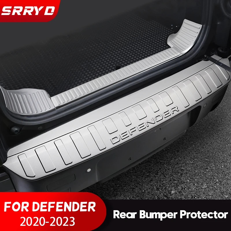 For-2020-2023-New-Land-Rover-Defender-Rear-Bumper-Protector-Guard-Trunk ...