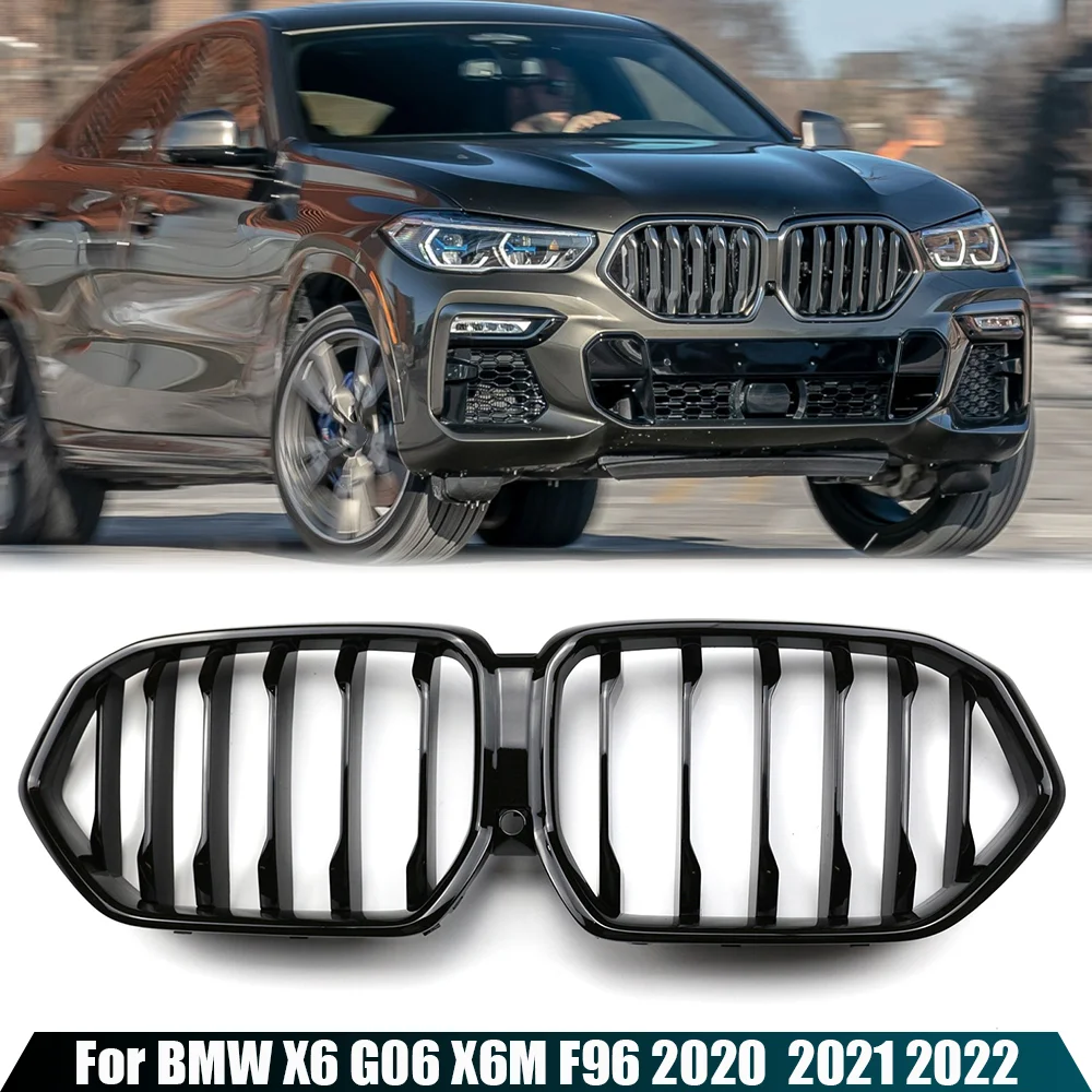 Front Bumper Grill For BMW X6 G06 X6M F96 2020 2021 2022 Single Double ...