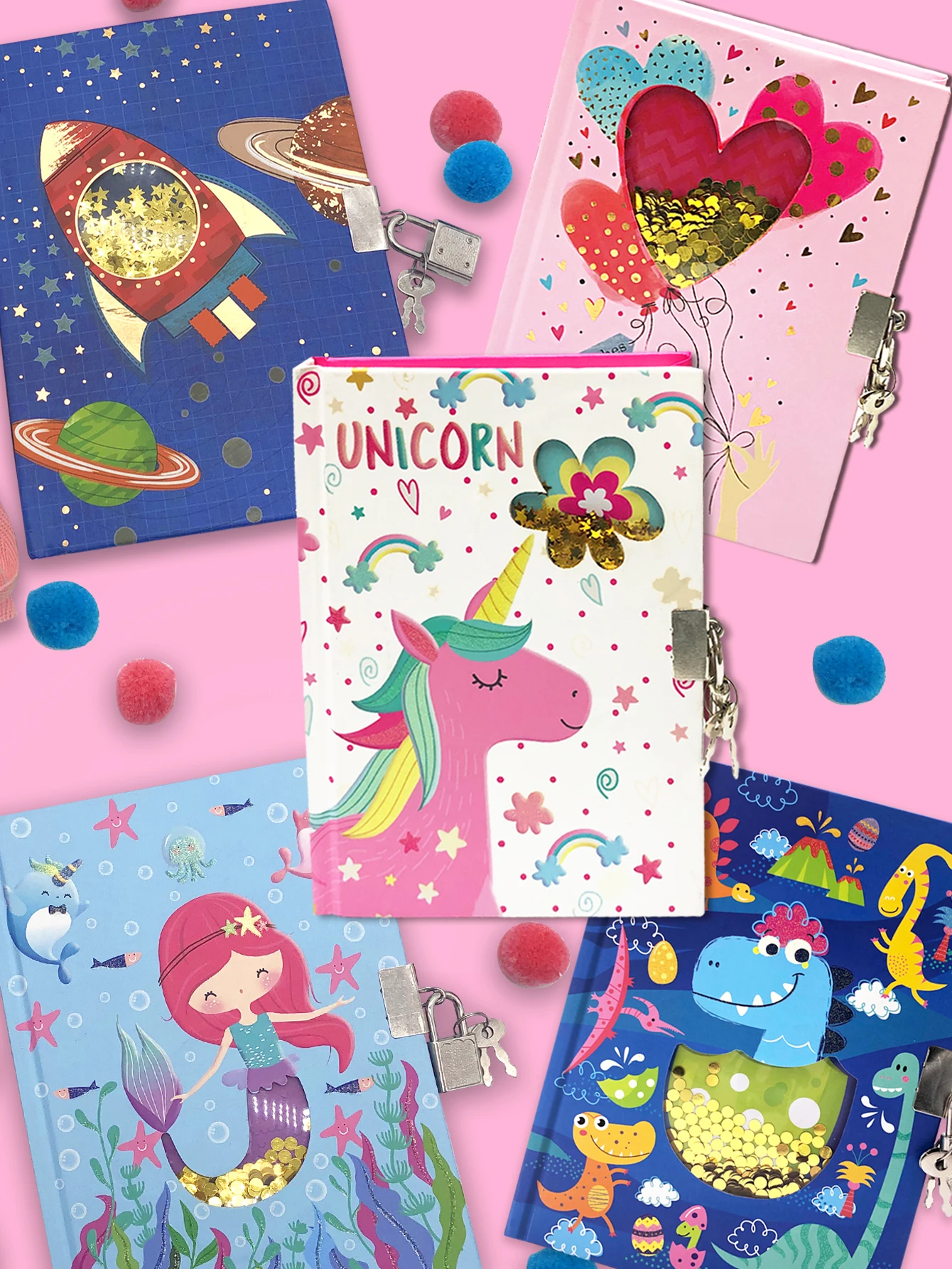 Diary-with-Lock-and-Keys-160-Pages-Journal-Secret-Cute-Notebook-for ...