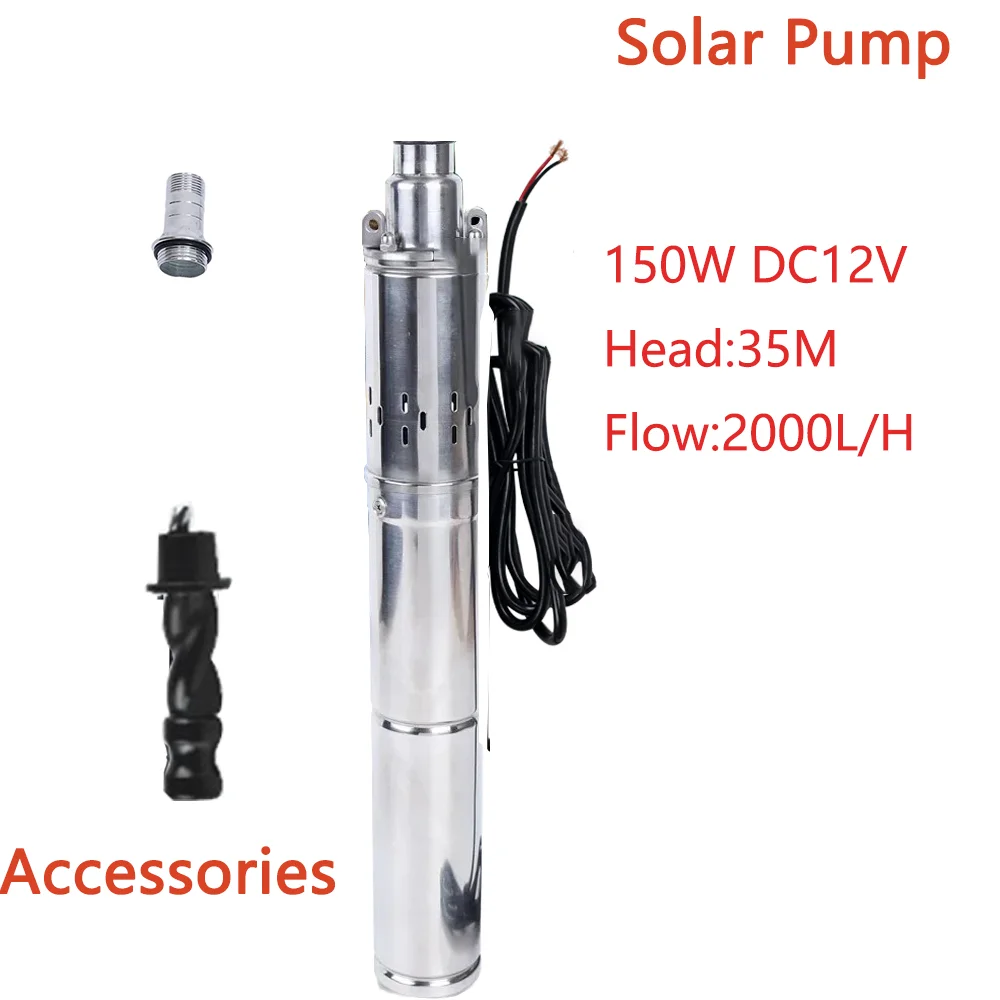 150W-Solar-System-Deep-Well-Pump-With-Built-Controller-Max-Head-40M-DC ...