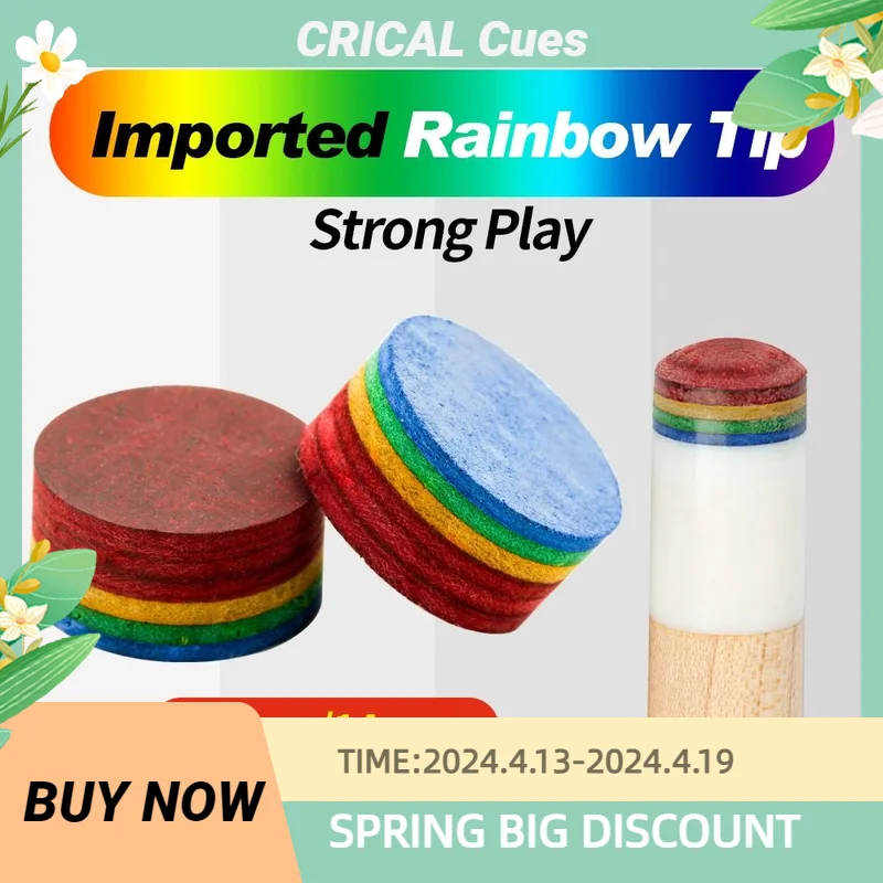 Billiards-Pool-Cue-Tip-Rainbow-Tip-14mm-Multi-Layers-Pool-Cue-Stick-Tip ...
