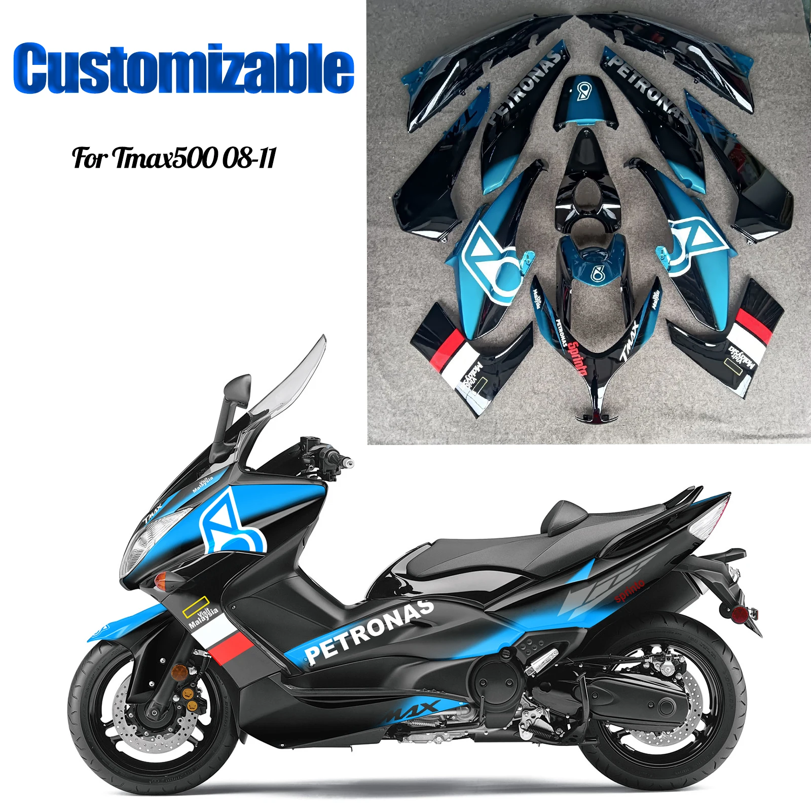 Fit-For-YAMAHA-2008-2011-TMAX-500-TMAX500-Motorcycle-Accessories ...