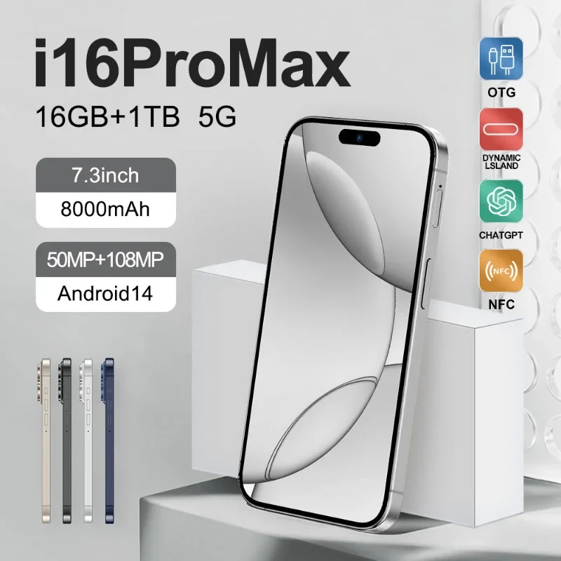 Original-I16-Pro-Max-5G-Smartphone-7-3-Inch-Snapdragon888gen3-22G-2TB ...