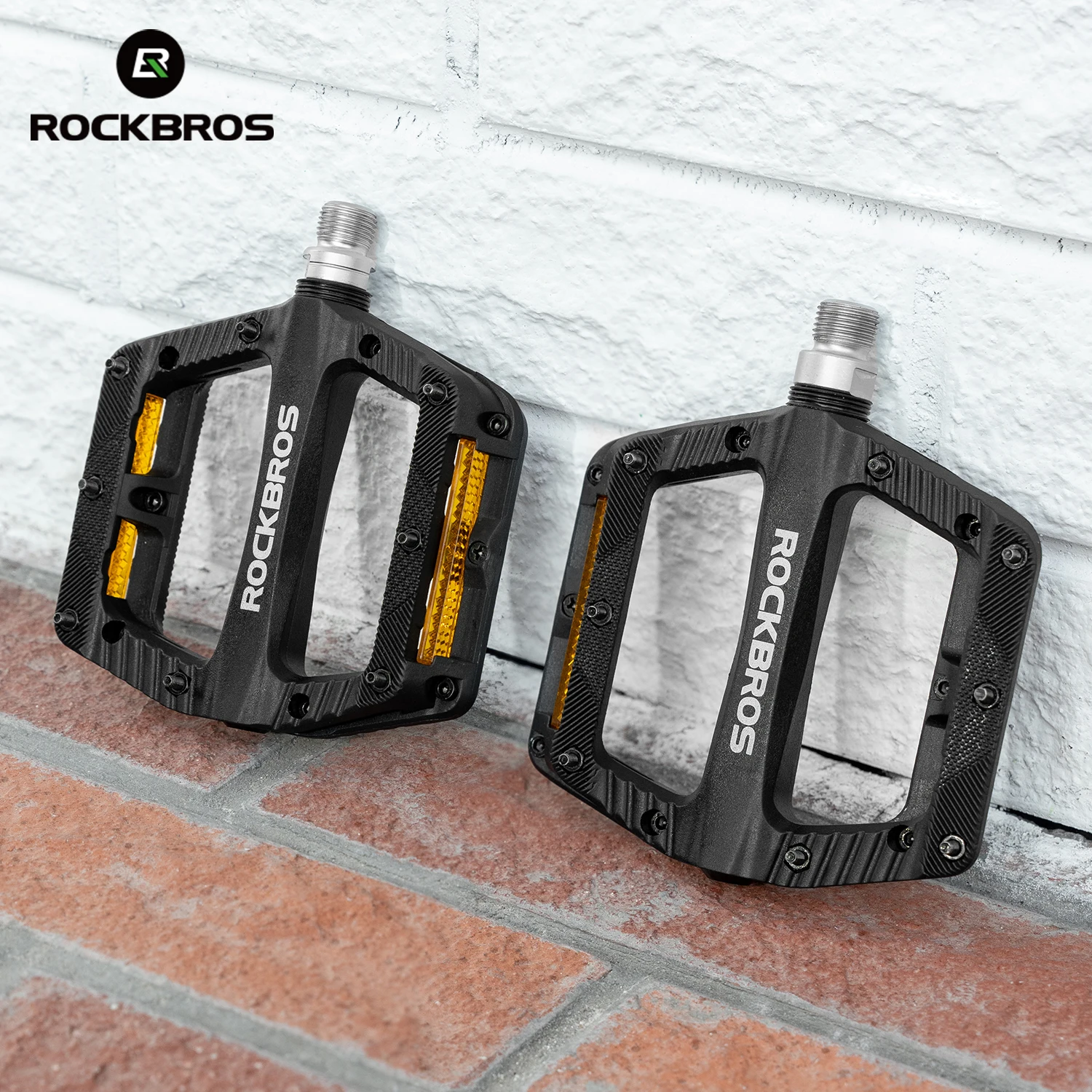 ROCKBROS BP2501 Nylon Bike Pedals Lightweight Durable Bicycle Pedals Sealed Bearing Bike Pedals ...