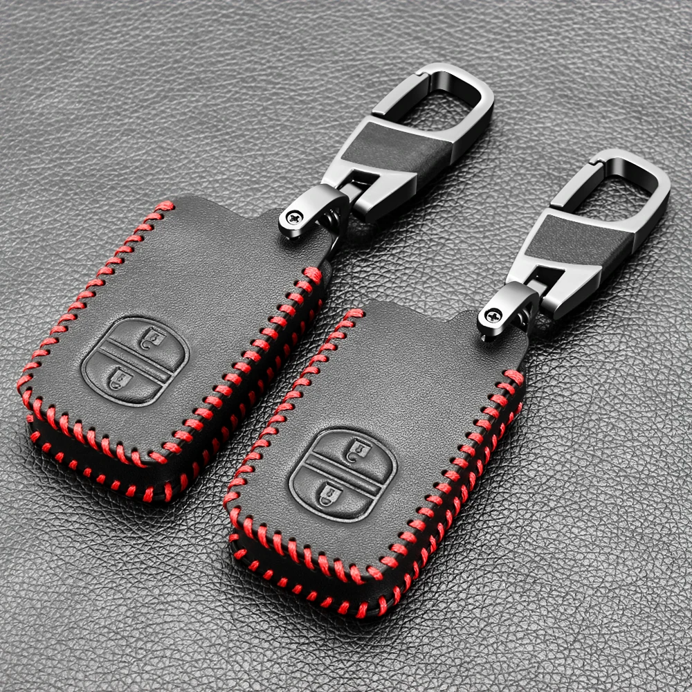 2 3 Buttons Leather Car Key Case Cover For Toyota Camry Prius Land ...