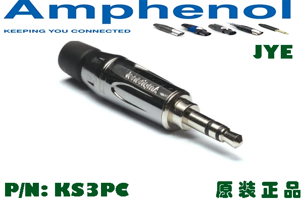 Amphenol-Audio-3-5mm-Plugs-Black-Chrome-Finish-Extended-Shaft-Gold ...