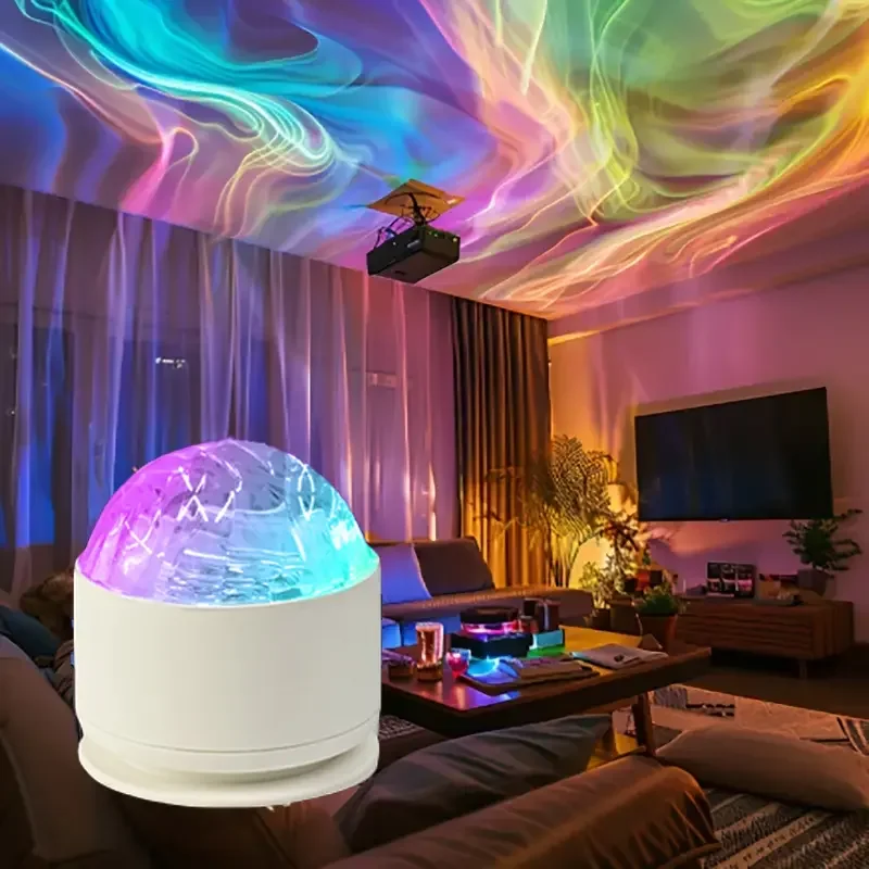 Proyector-de-luz-LED-Waterripple-Aurora-con-Control-remoto-alimentado ...