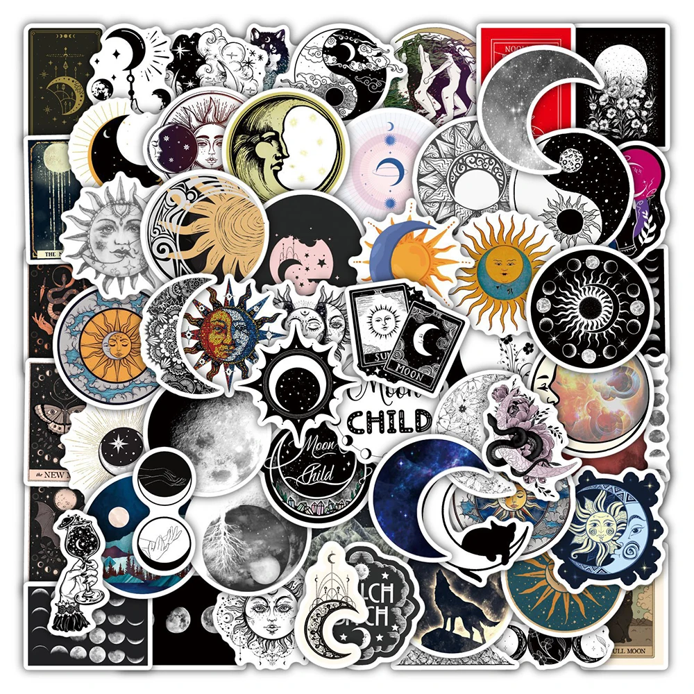 Moon Sticker Witches | Moon Stickers Aesthetic | Stickers Aesthetic Sun ...