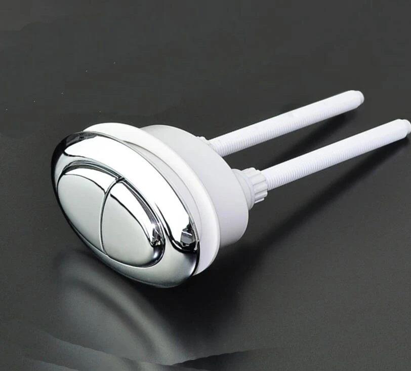 Chrome Plated Toilet Push Plastic Button Oval Shape 75x50mm - Toilet ...