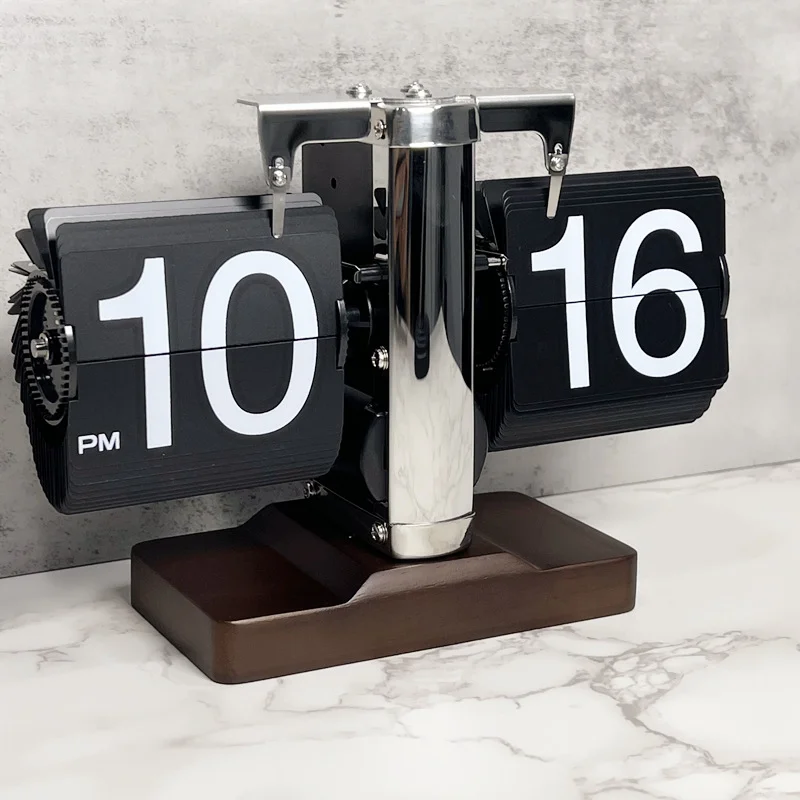 Flip Clock Solid Wood , Intelligent Mechanical , Mechanical Flip Clock ...
