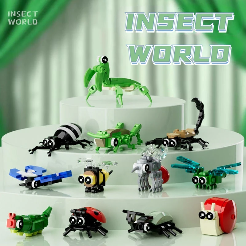 Insect-World-Building-Blocks-Ladybug-Snail-Bricks-Animal-Dragonfly ...