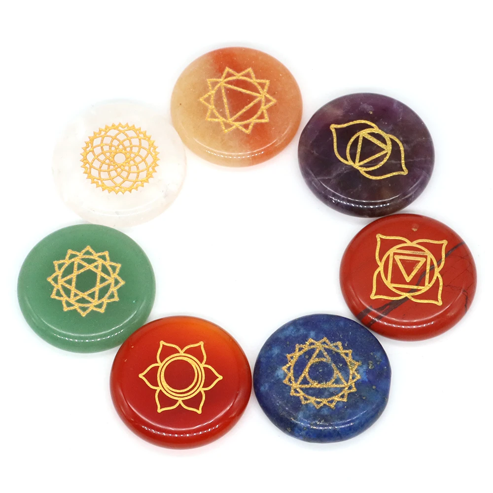 Set-7-Chakras-Natural-Crystal-Healing-Rune-Symbol-Spirit-Reiki-Energy ...