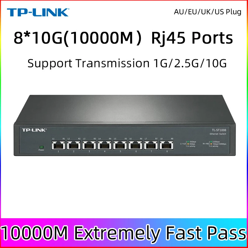 Tp-link Tl-st1008 10gbe Switch 10 Gigabit Switch 10gb Switch 10000mbps ...