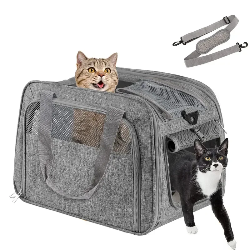 Pet-Carrying-Bag-Foldable-Cat-Pet-Bag-Car-Pet-Bag-Oxford-Cloth-Soft ...