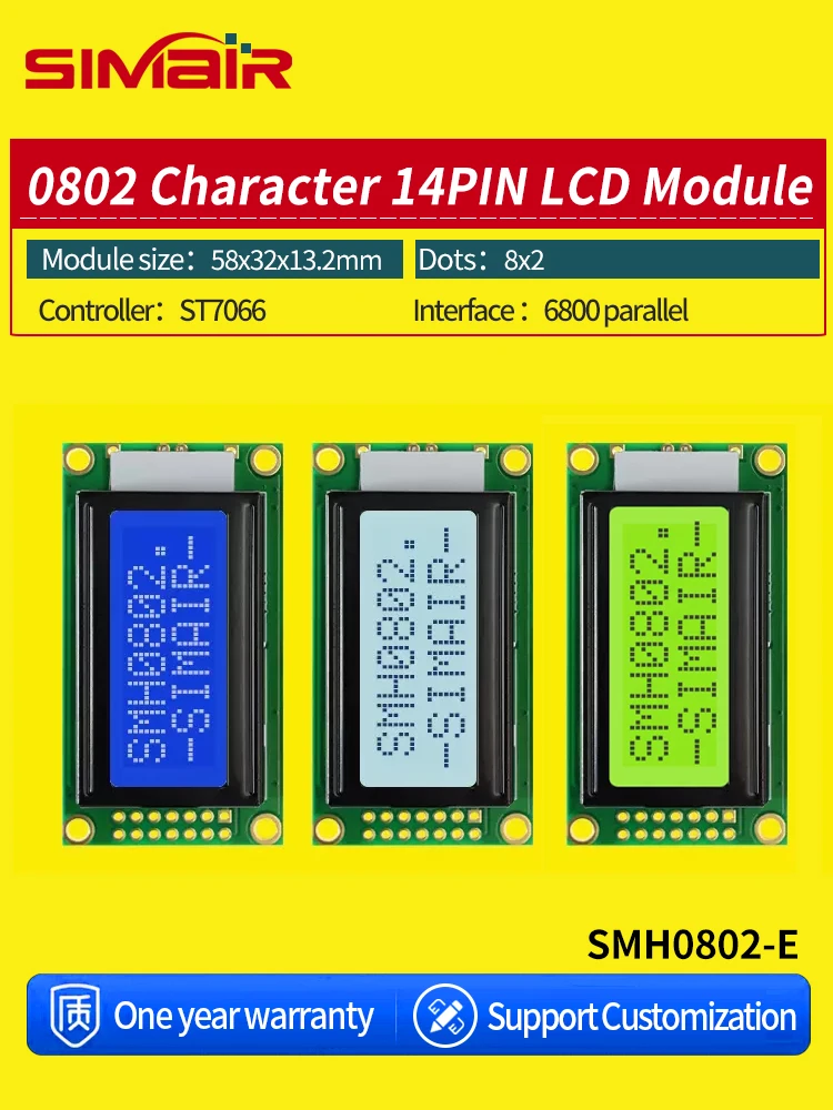 LCD0802-LCD-Module-0802A-Blue-Green-Screen-8-2-0802-8x2-Character-LCD ...