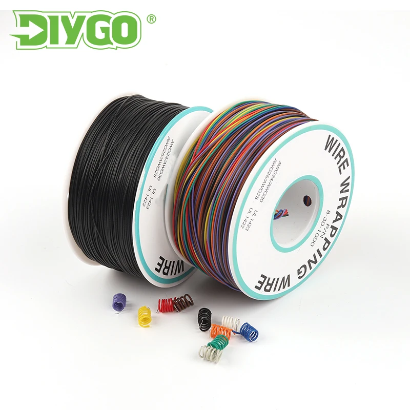 250 M/Lot 30 AWG Wrapping Wire Jumper Color Single Strand Copper Cable ...