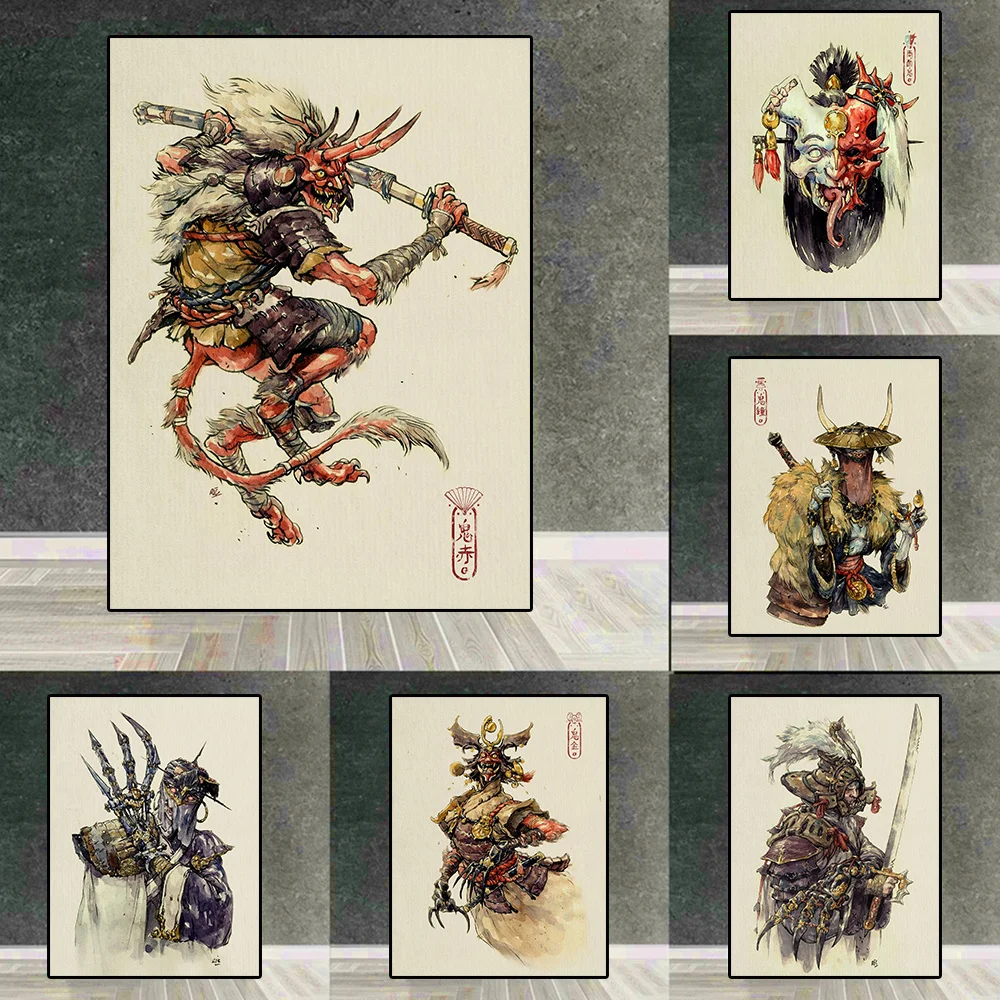 Traditional Japanese Demon Artwork