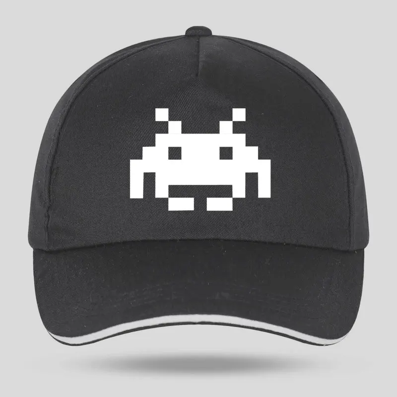 New-Summer-Fashion-SPACE-INVADERS-Funny-Print-Baseball-Caps-for-Men ...