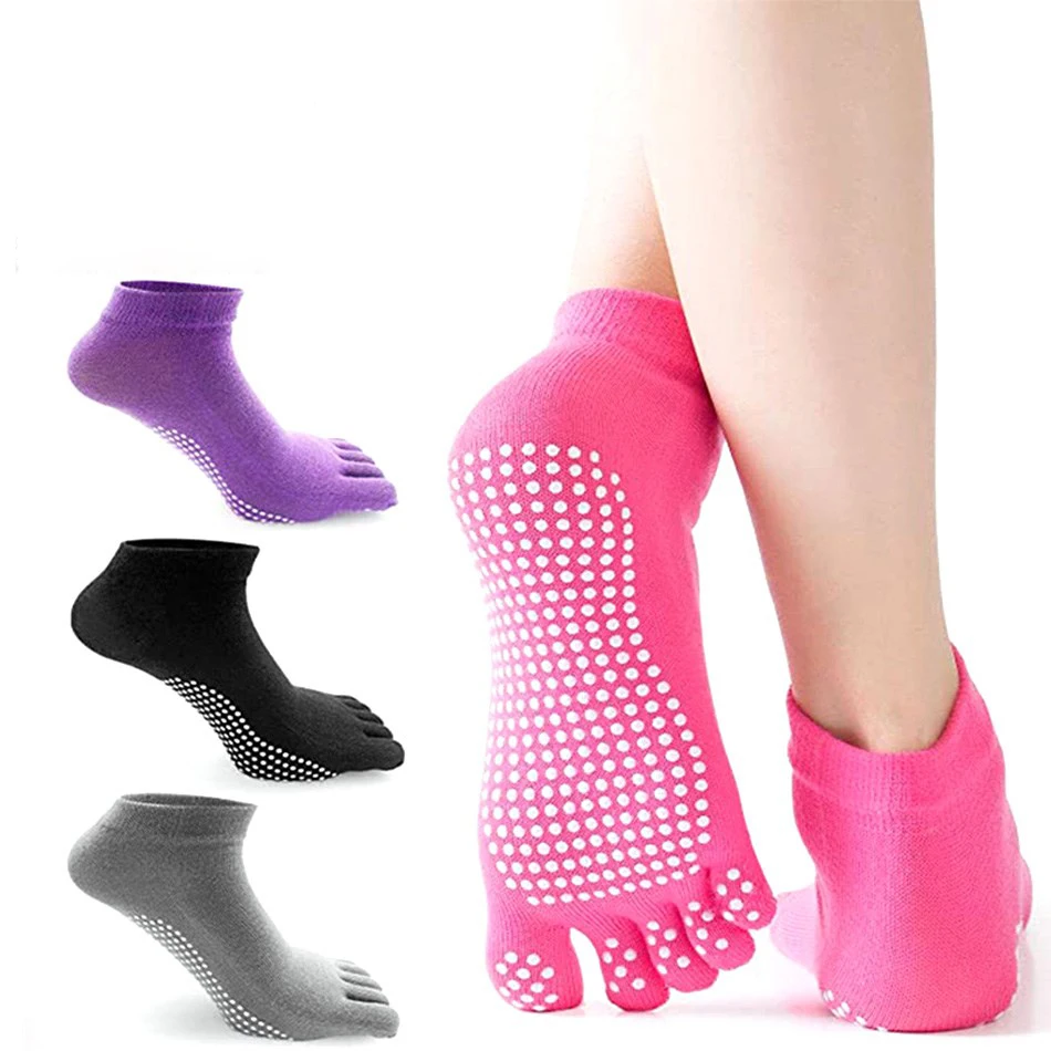 WOSWEIR-1-Pair-Women-Sports-Yoga-Socks-Five-Finger-Slipper-Anti-Slip ...