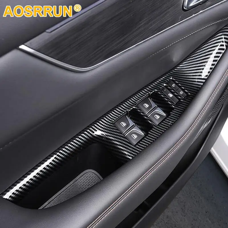 Carbon-Fiber-Style-Window-Lifter-Switch-Cover-Panel-Trim-For-Changan ...