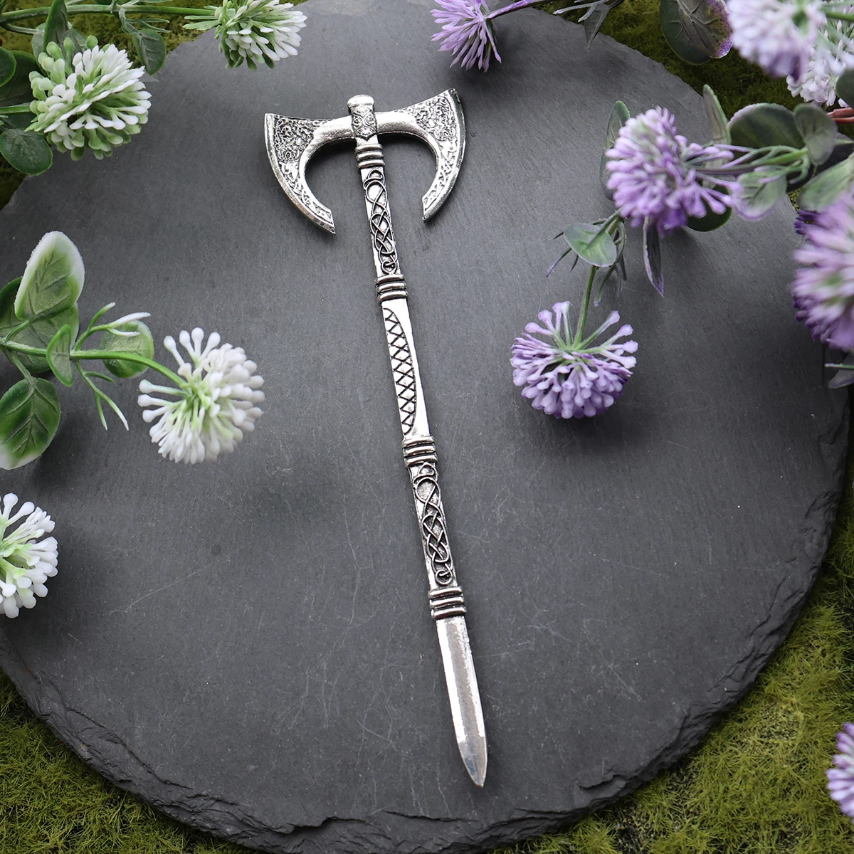 1pc-Metal-Two-Sided-Axe-Hair-Stick-Women-individuality-Hair-Clip ...