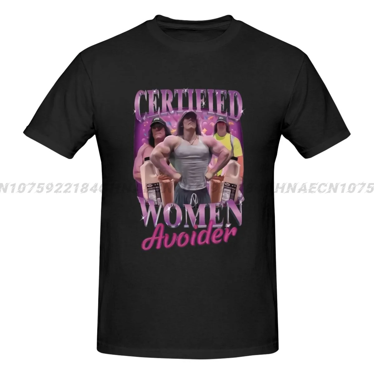 New-Certified-Women-Avoider-Sam-Sulek-T-Shirt-Retro-Harajuku-Gym-Humor ...
