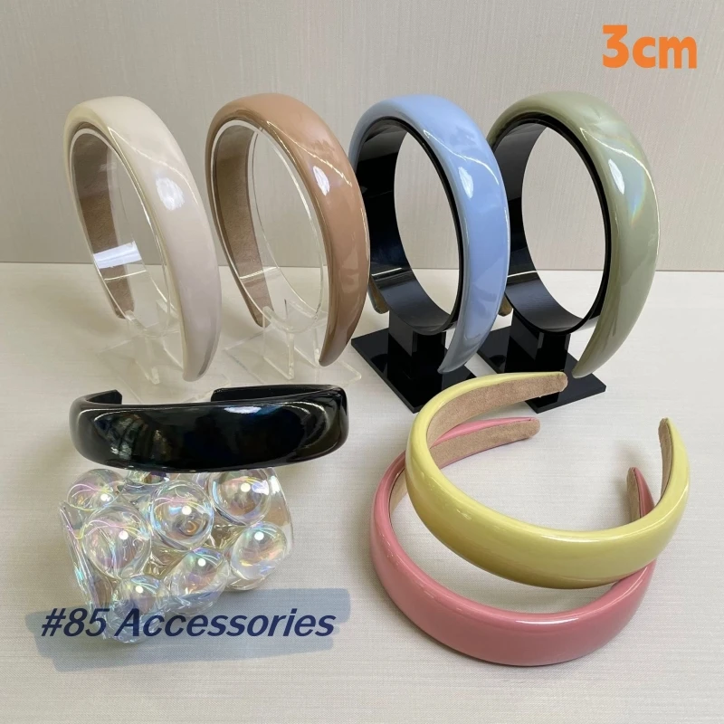 HongKong-Vintage-Style-Glossy-HeadHoops-Women-Headband-Solid-PU-Leather ...