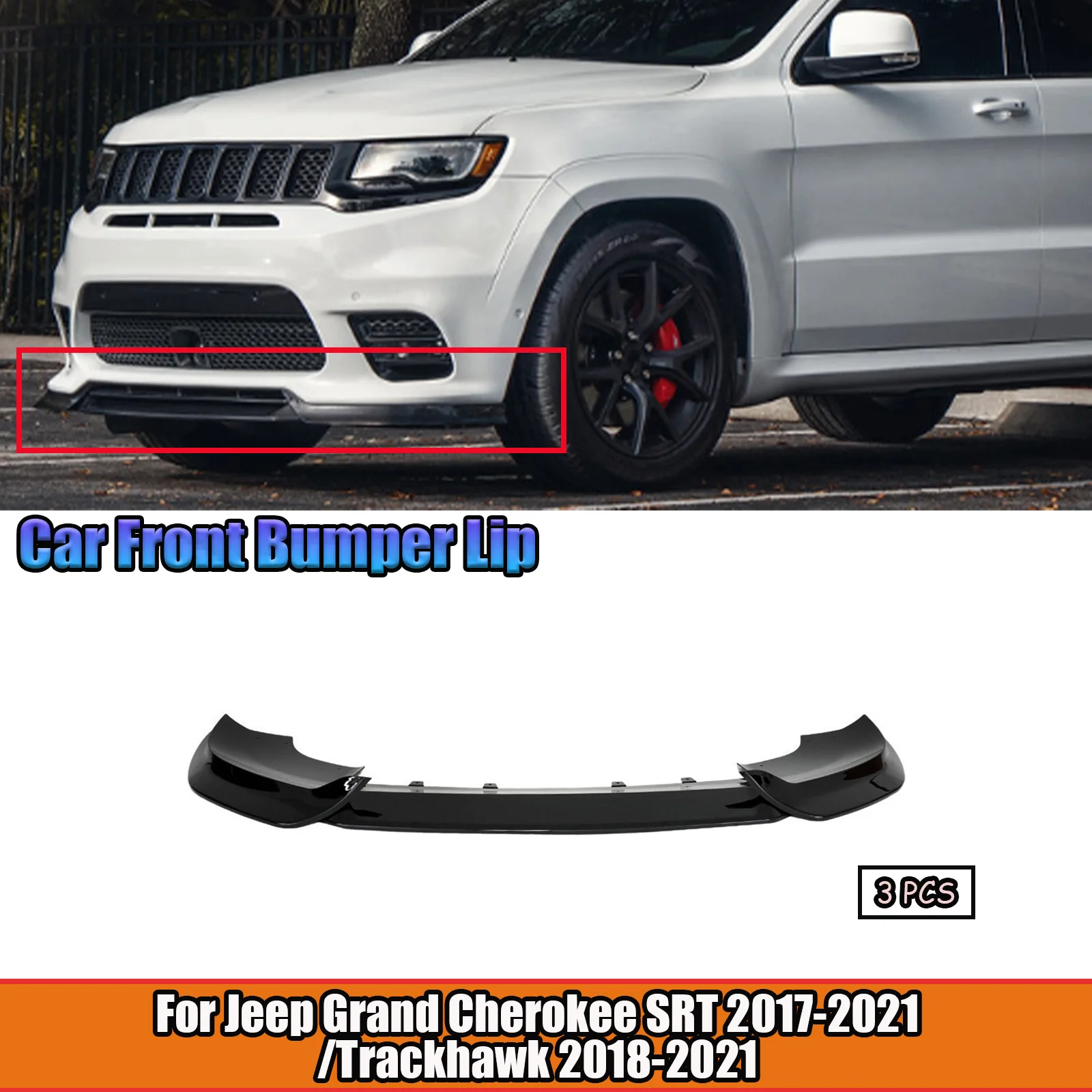 For Jeep Grand Cherokee SRT 2017-2021/Trackhawk 2018-2021 3PCS Car ...