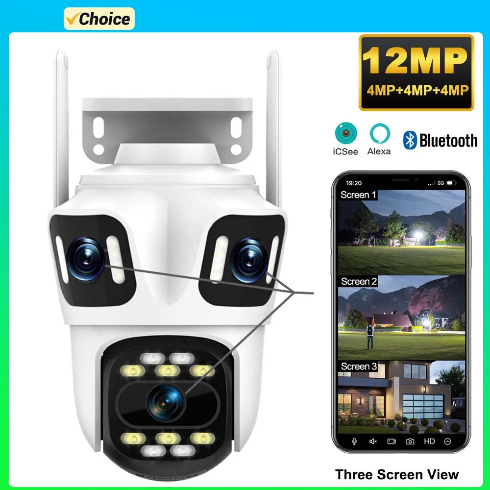 6K-12MP-Security-Camera-Outdoor-Three-Lens-Three-Screen-360-View-Ai ...