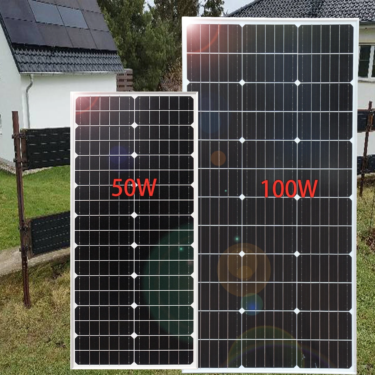 XINPUGUANG-50W-Solar-Panel-100W-Rigid-Solar-Cell-Module-Mono-Power-PV ...