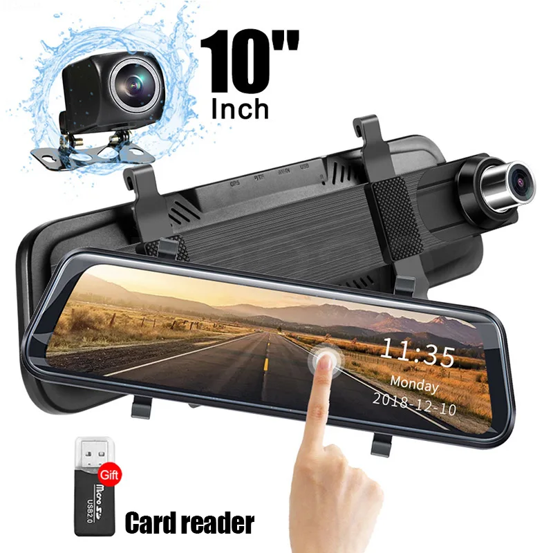 Car-10Inch-Dash-Cam-Car-DVR-24H-HD-1080P-Dash-Auto-Camera-Dual-Lens ...