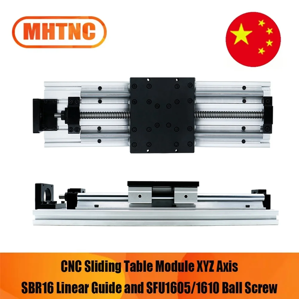 XYZ Axis SBR16 Linear Sliding Table Module 1050-2200mm Effective Moving ...