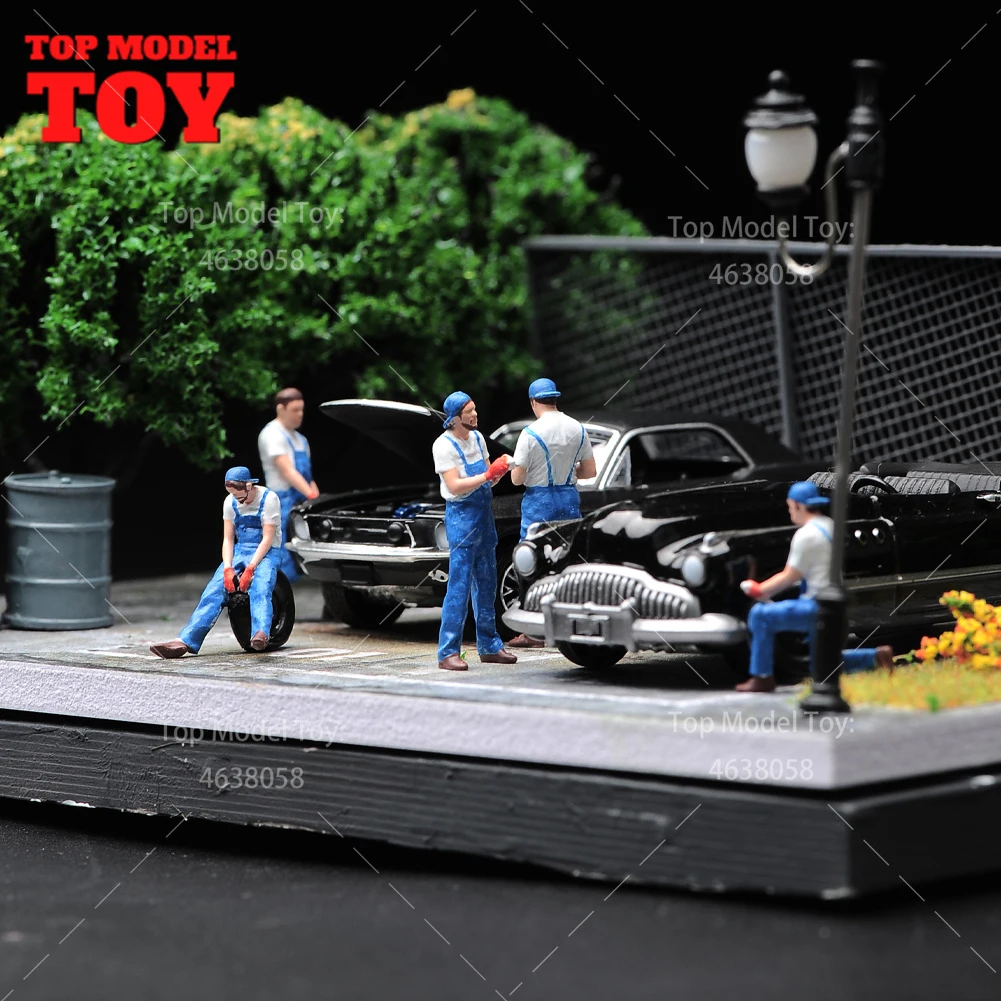 Painted-Miniatures-1-64-1-43-1-87-Motor-Mechanic-Carry-Tire-Male ...