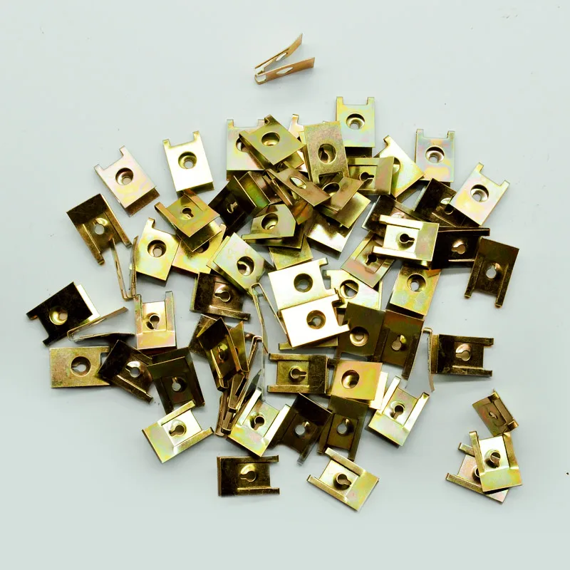 50-100PCS-Car-Screw-Base-U-Type-Clips-Auto-Modification-Fastener-Metal ...