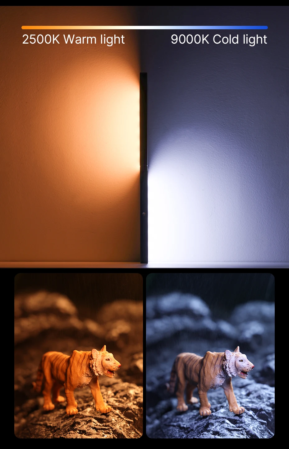 Panneau d'éclairage LED pour Studio Photo,10 pouces,8000mAh,2500-9500K ...