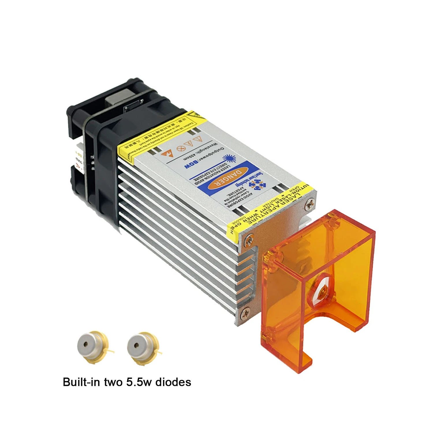 Laser Engraving Module 12V 24V80W Fixed Focus Laser Engraving Head For ...