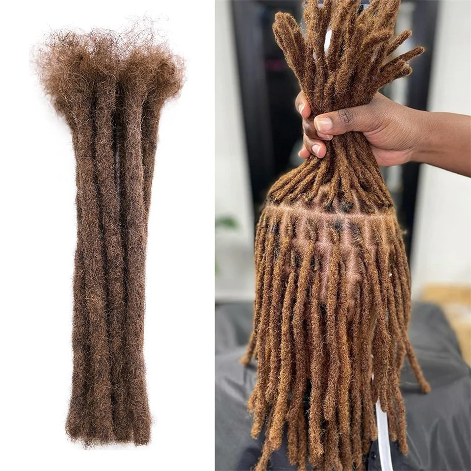 30 Human Hair Dreadlocks Extensions 8Inch 0.6Cm Thickness 40 Strands ...