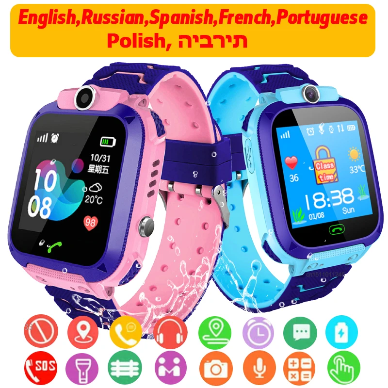 Children-s-Smart-Watch-SOS-Phone-Watch-Smartwatch-Camera-With-Sim-Card ...