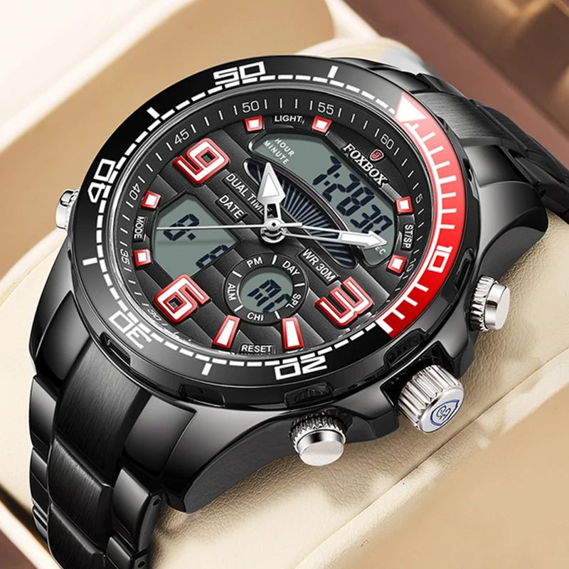 Chronograph Alarm Clock | Foxbox Watch | Wristwatches | Sport Watch ...