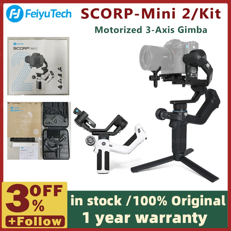 FeiyuTech-SCORP-Mini-2-All-in-One-3-Axis-Handheld-Gimbal-Stabilizer-for ...