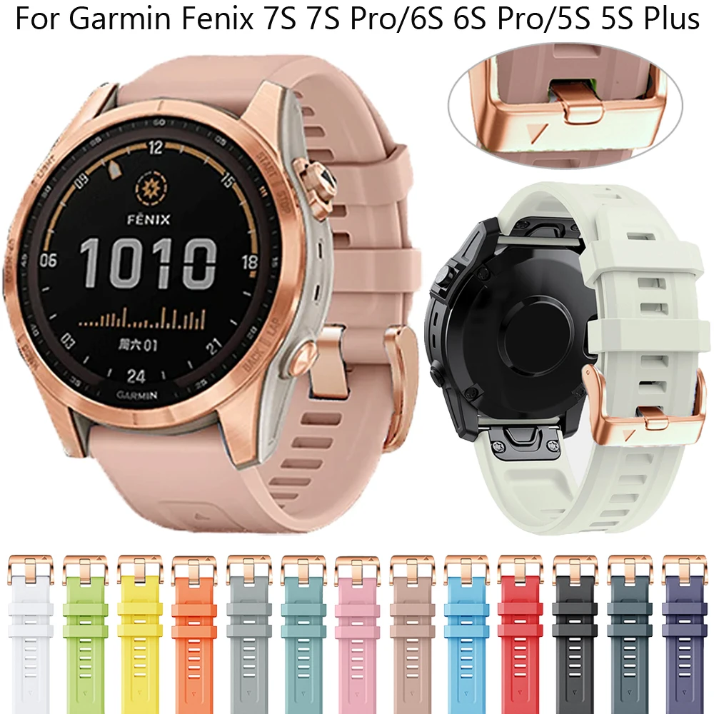 20mm-Silicone-Band-For-Garmin-Fenix-7S-6S-Pro-5S-Plus-Strap-Replacement ...