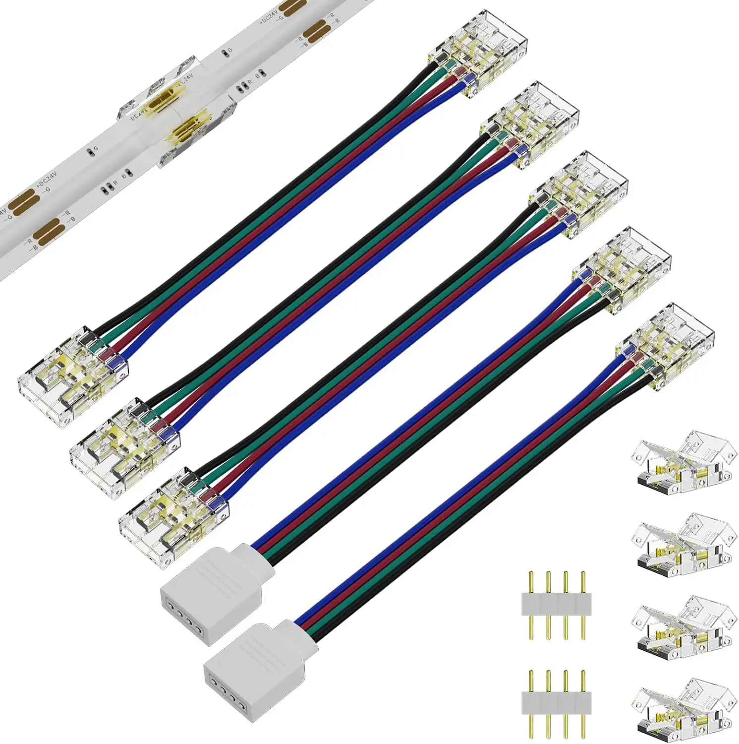 PAUTIX-10mm-Connectors-Kit-for-COB-RGB-LED-Strip-Transparent-Gapless ...