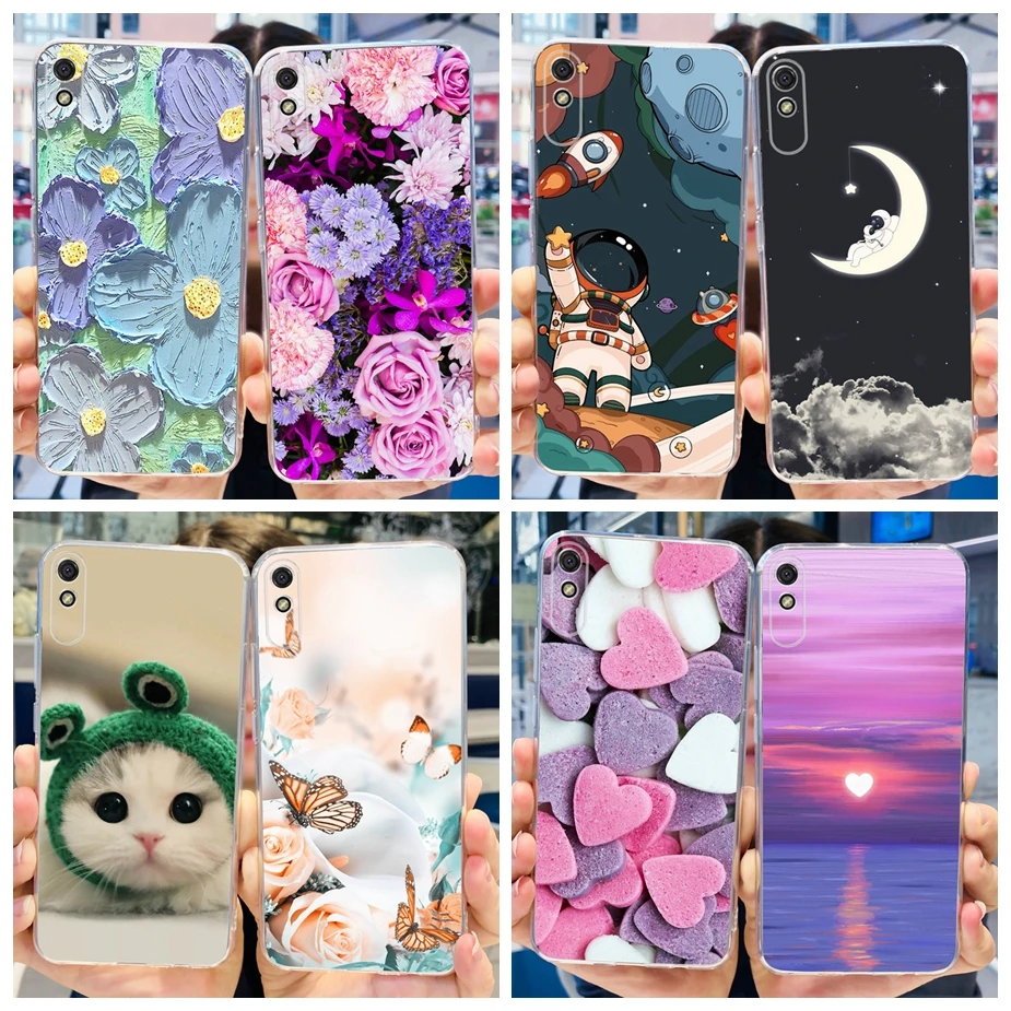 For-Xiaomi-Redmi-9A-Case-Colorful-Painted-Back-Cover-Silicone-Soft-TPU ...