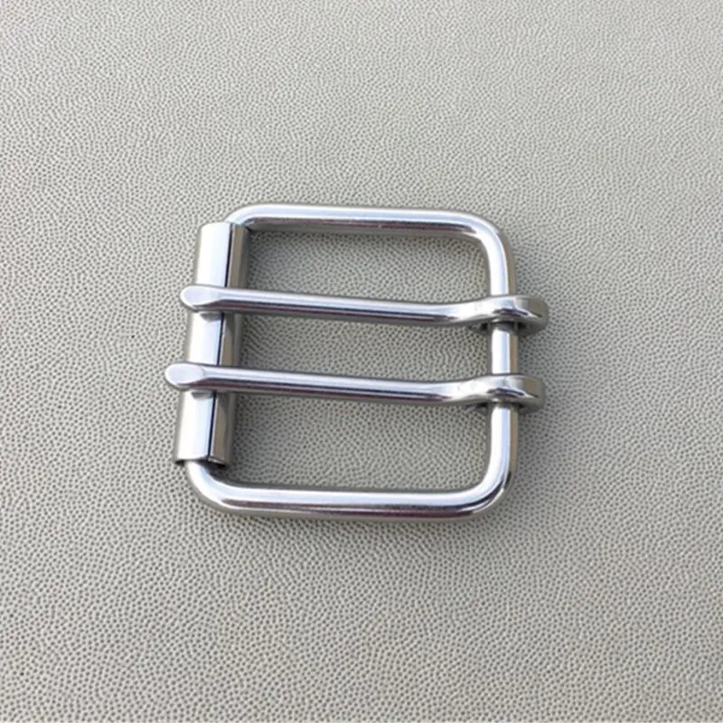 Stainless-Steel-Double-Pin-Buckle-Solid-Cowboy-Belt-Buckle-With-Roller ...