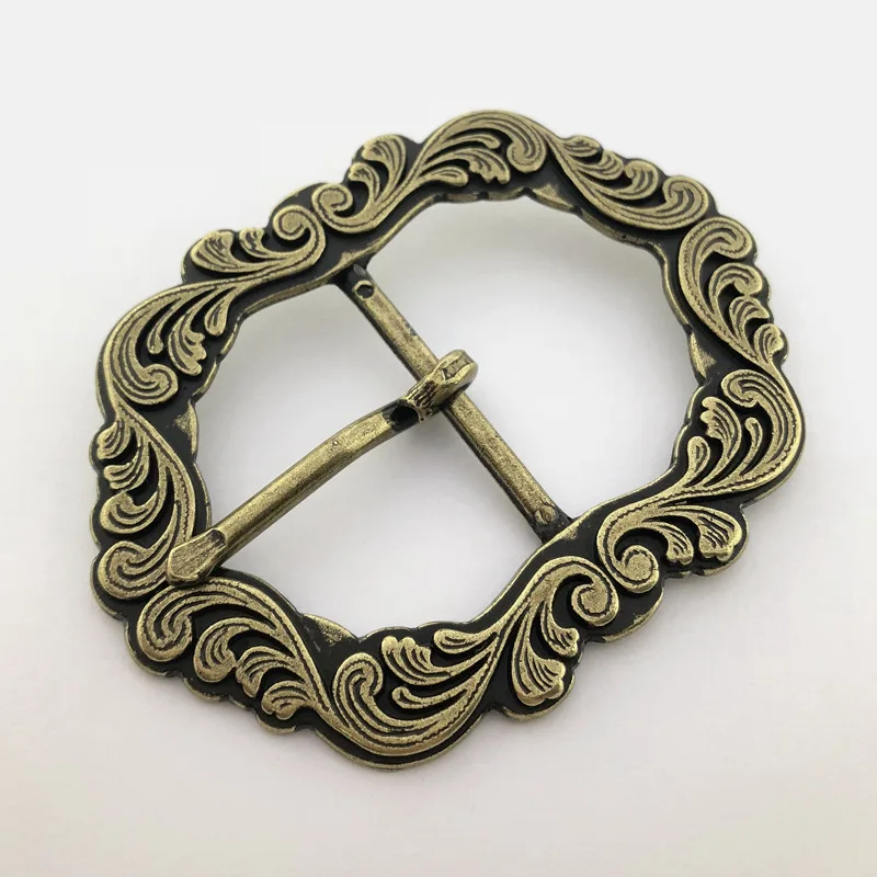 Pattern retro ladies Japanese word buckle 40mm zinc alloy clothing belt ...